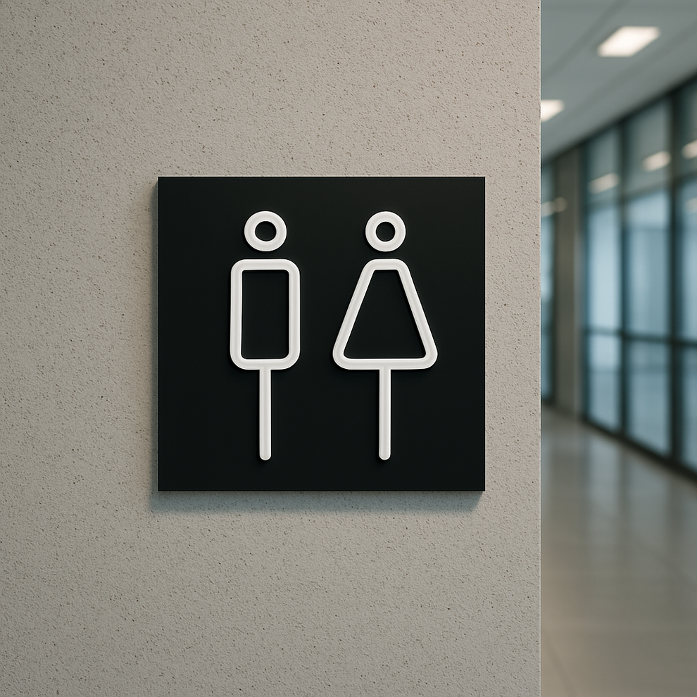 Toilet Sign - 3D Sign 20x20cm – Beam Studio