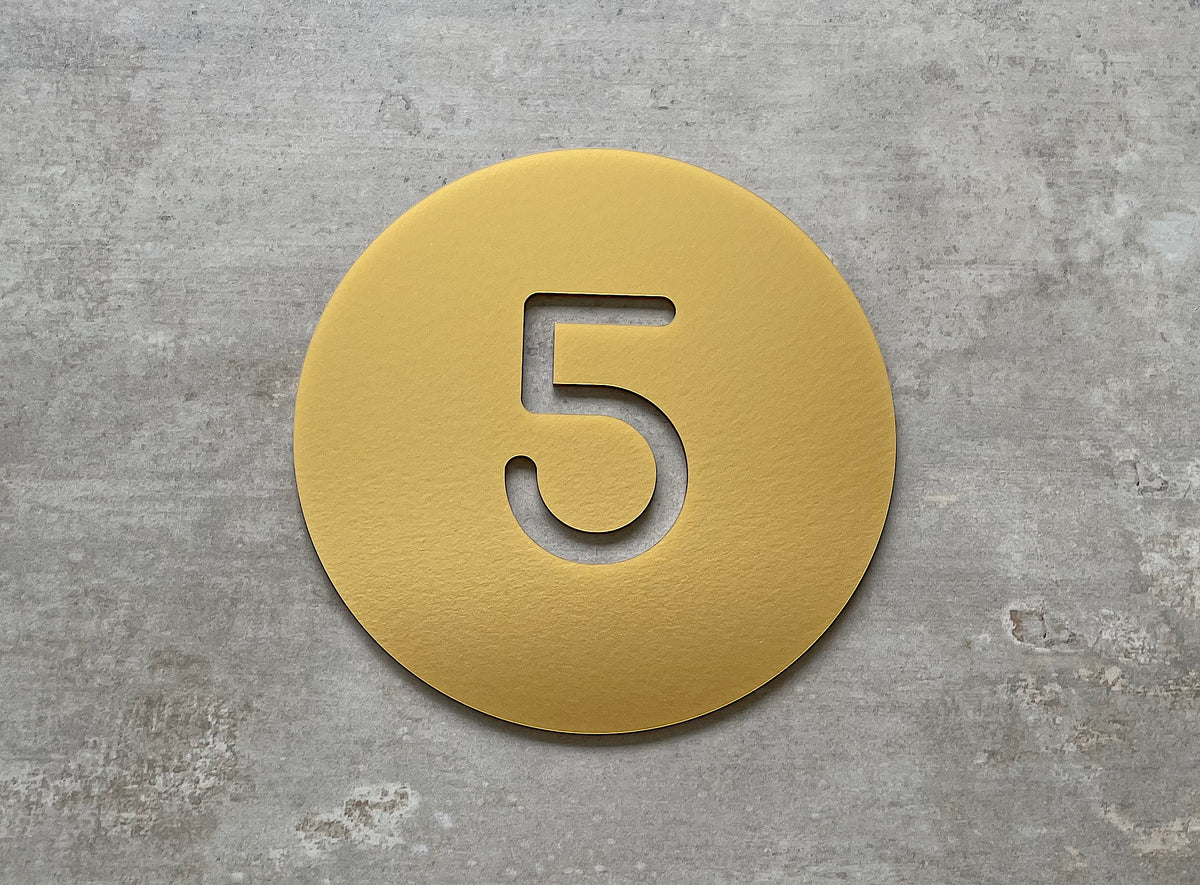 Personalised House Number - Circle Number Cutout – Beam Studio